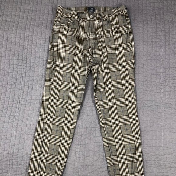 H&M | Pants & Jumpsuits | Hm Pants Women 3 Brown Black Tartan Plaid ...